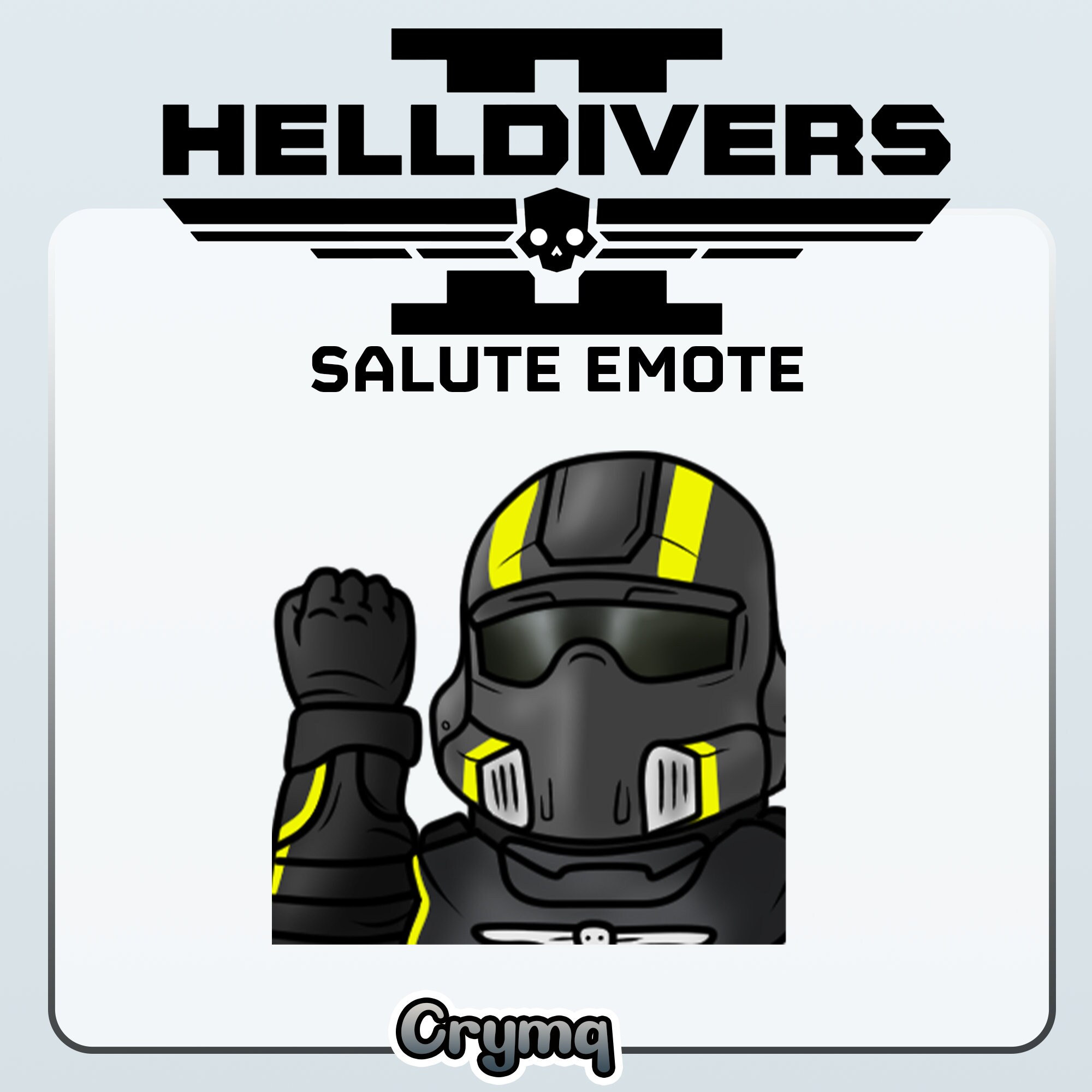 SALUTE Emote - Cute Helldivers 2 Emote | Salute Hi Hello for Democracy ...