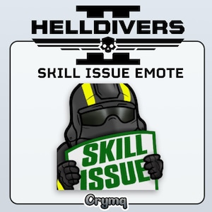 Skill Issue Meme Emote - Cute Helldivers 2 Emote | Salute Hi Hello for Democracy Emote for ...