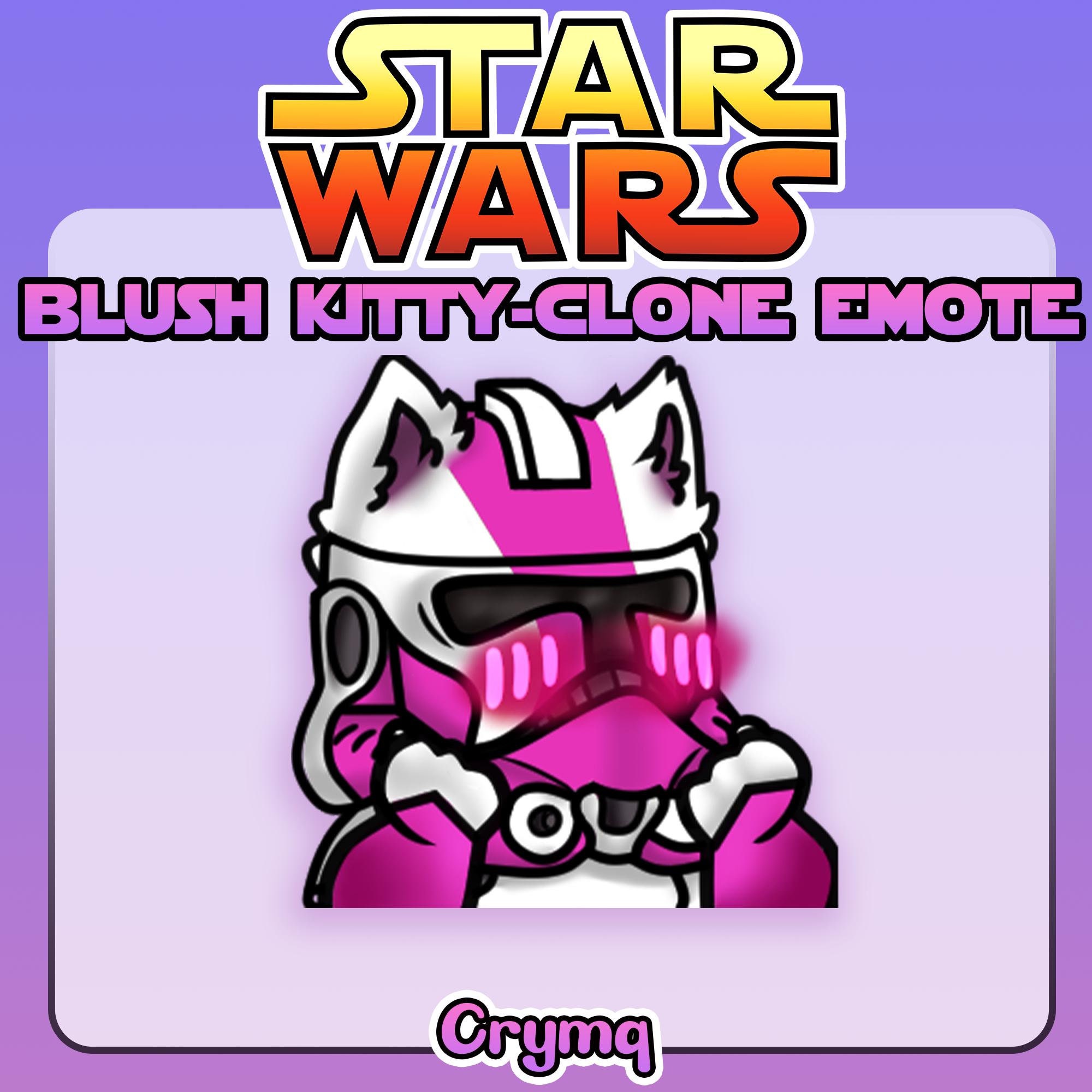 Blush Kitty-clone Emote - Cute Star Wars Prequels Kitty Furry Emote for Twitch and Discord! - Etsy