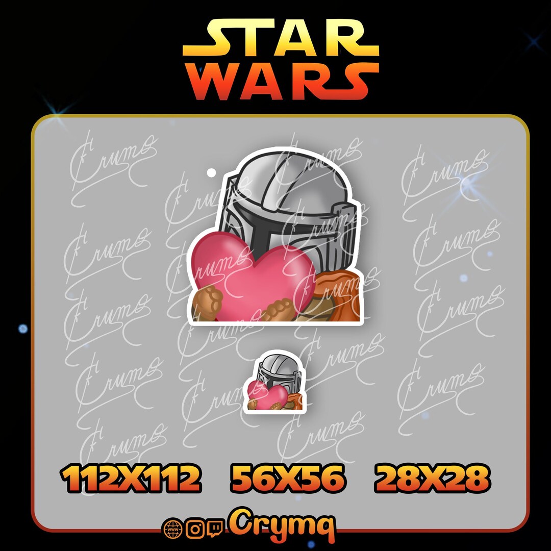 Mando Love - Cute Star Wars Mandalorian Emote | the Mandalorian Ahsoka ...