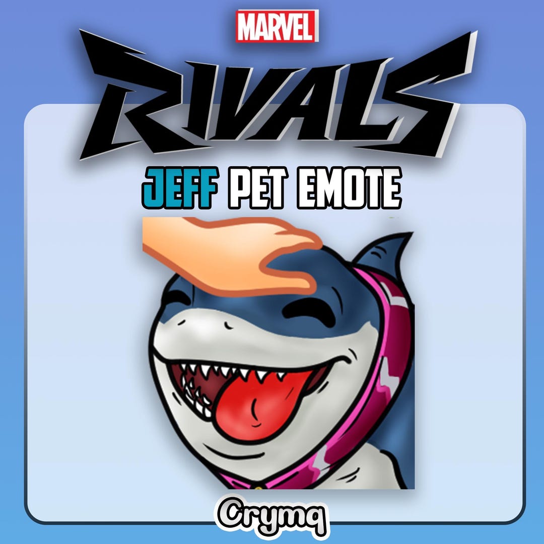 Jeff Shark Pet Emote - Cute Marvel Rivals Emote | Baby Shark Loki Thor ...
