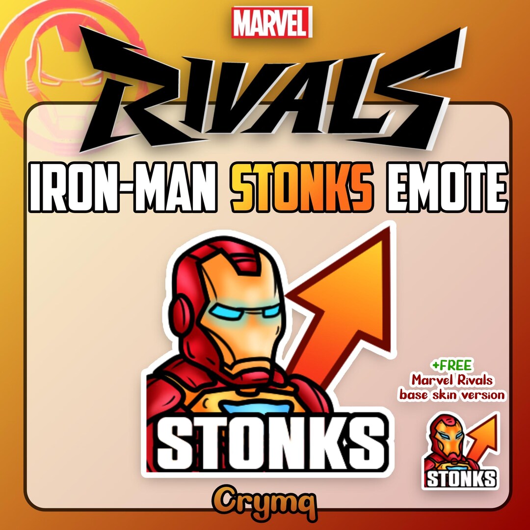 Iron Man STONKS Emote +FREE Emote 2 in 1 - Cute Marvel Rivals Emote ...