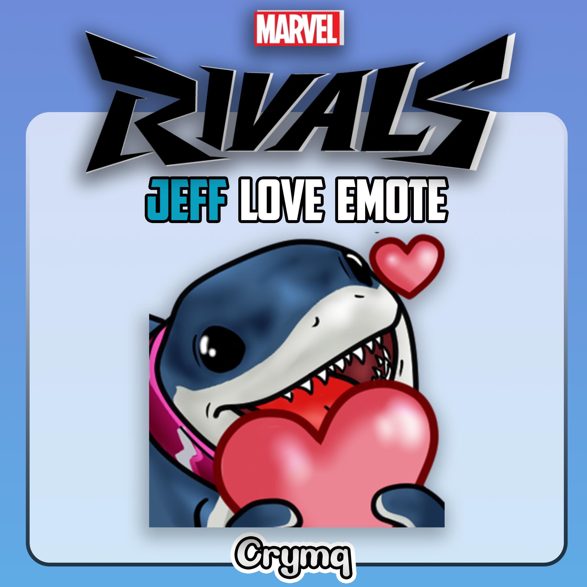 Jeff Love Heart Emote Cute Marvel Rivals Emote Baby Shark Lovely - Etsy