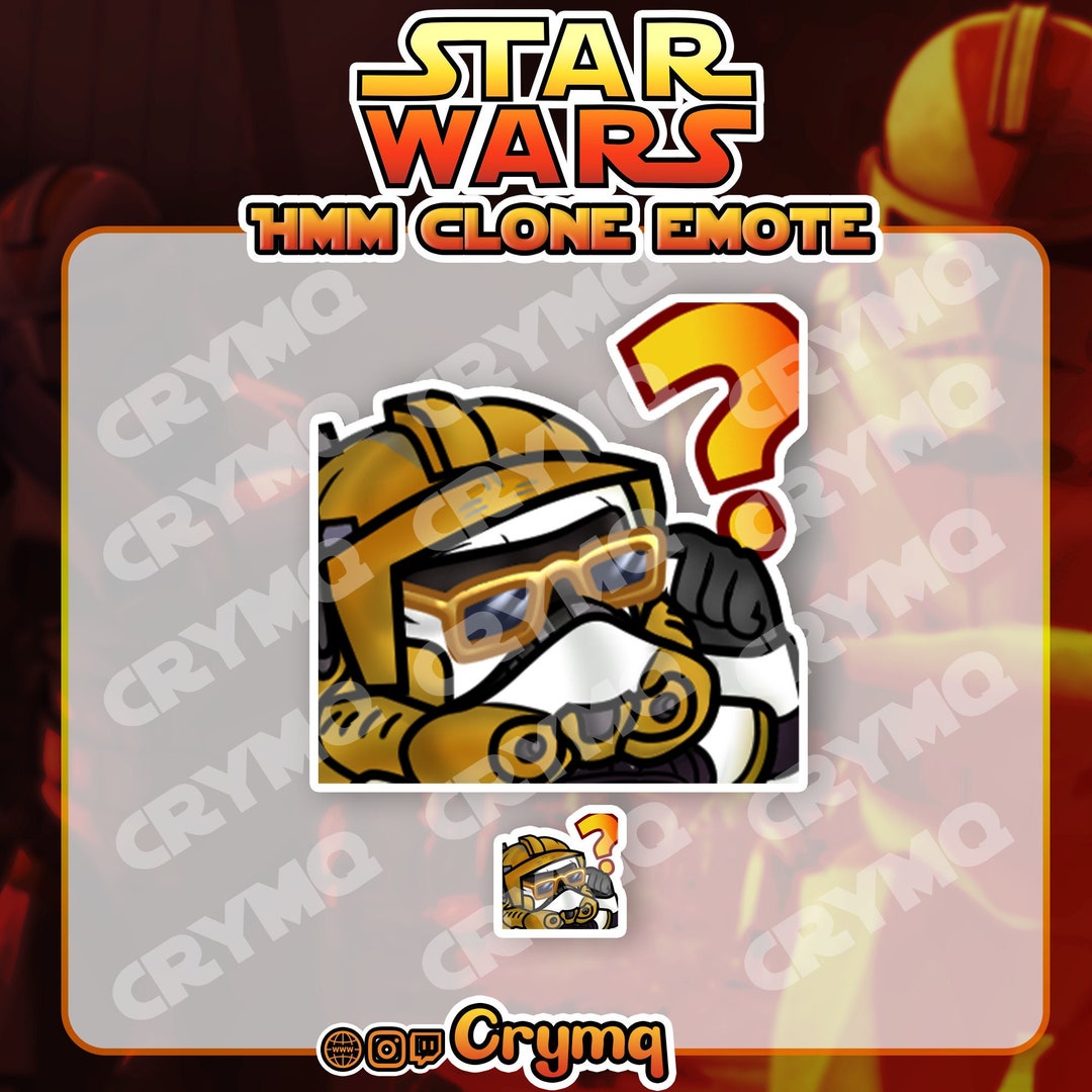 Hmm/what Clone Emote Cute Star Wars Clone Wars Emote - Etsy