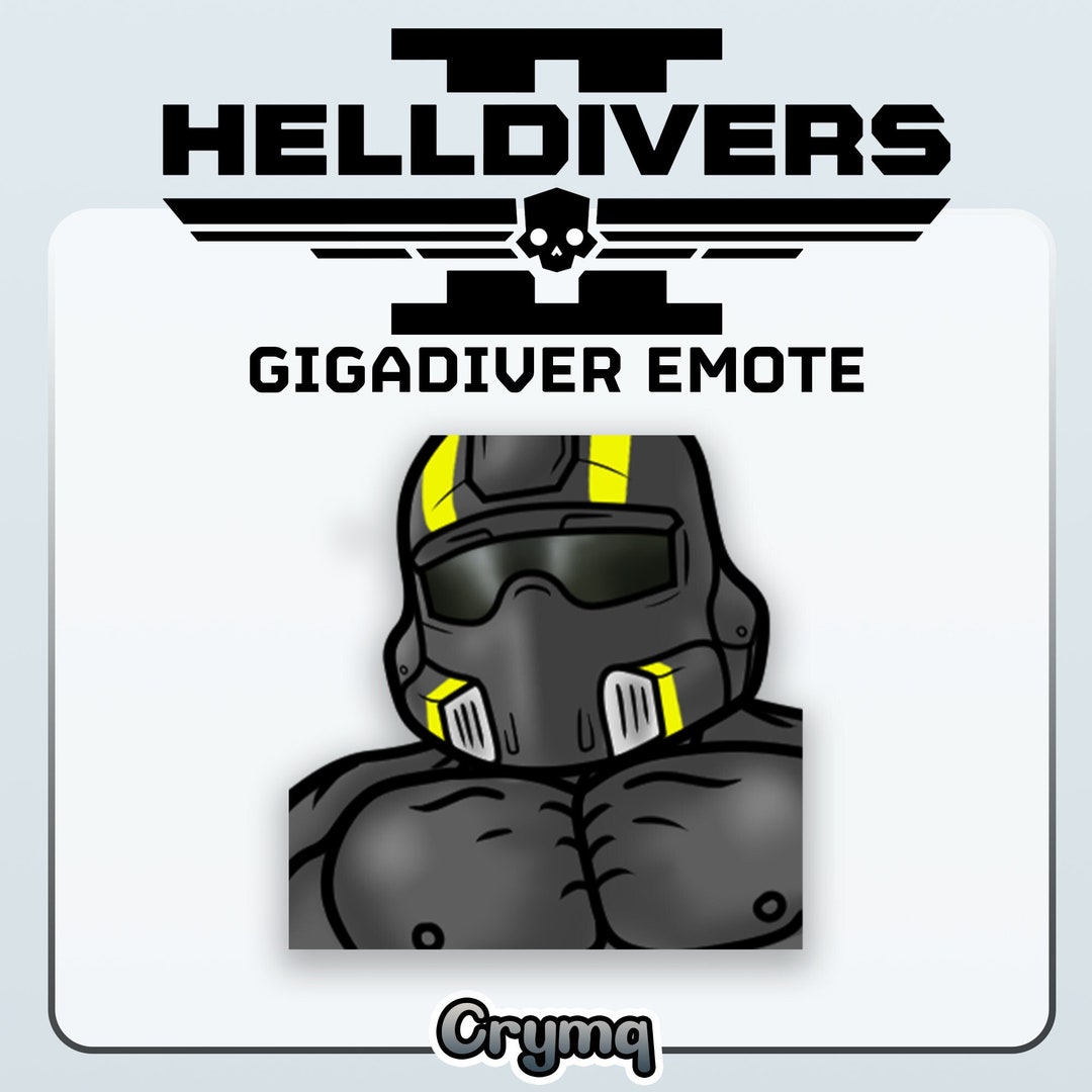 Gigadiver - Cute Helldivers 2 Emote | Gigachad Emote for Twitch and ...