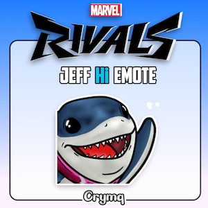 Jeff Hi Hello Emote Cute Marvel Rivals Emote Baby Shark Lovely - Etsy UK