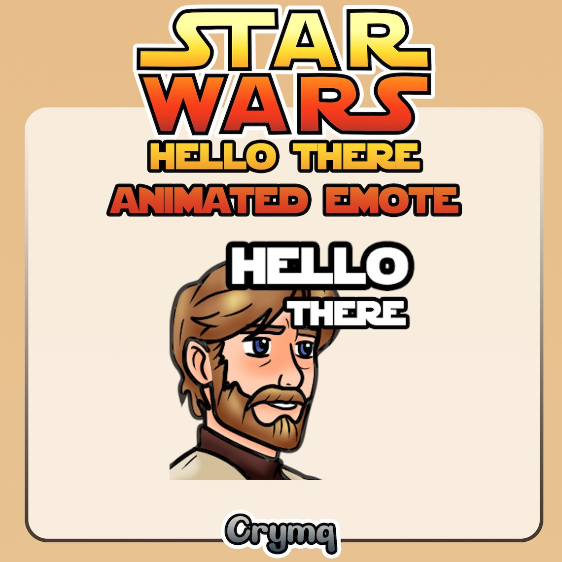 Hello There Animated Emote Cute Star Wars Clone Wars Kenobi Animated ...