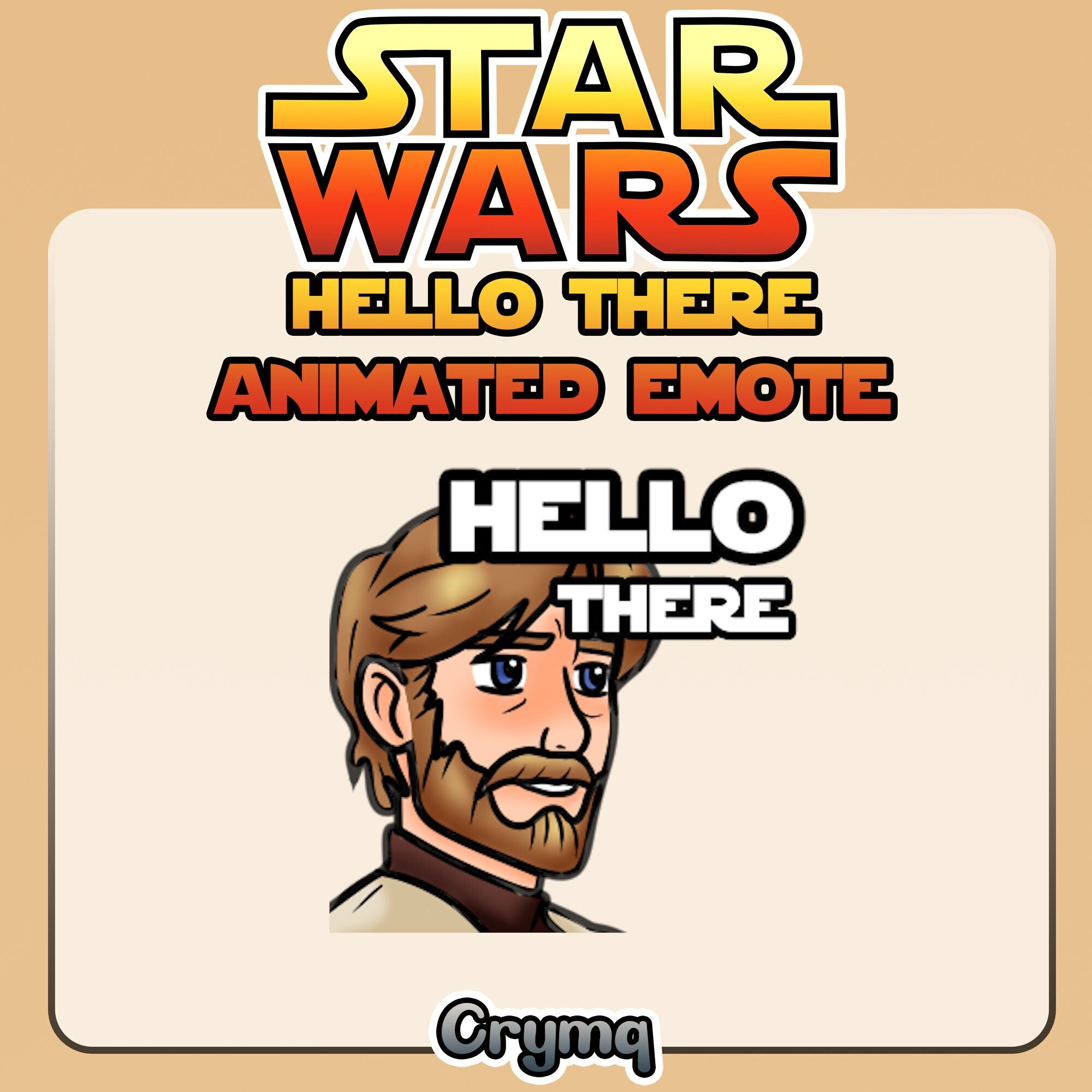 Hello There Animated Emote Cute Star Wars Clone Wars Kenobi Animated ...