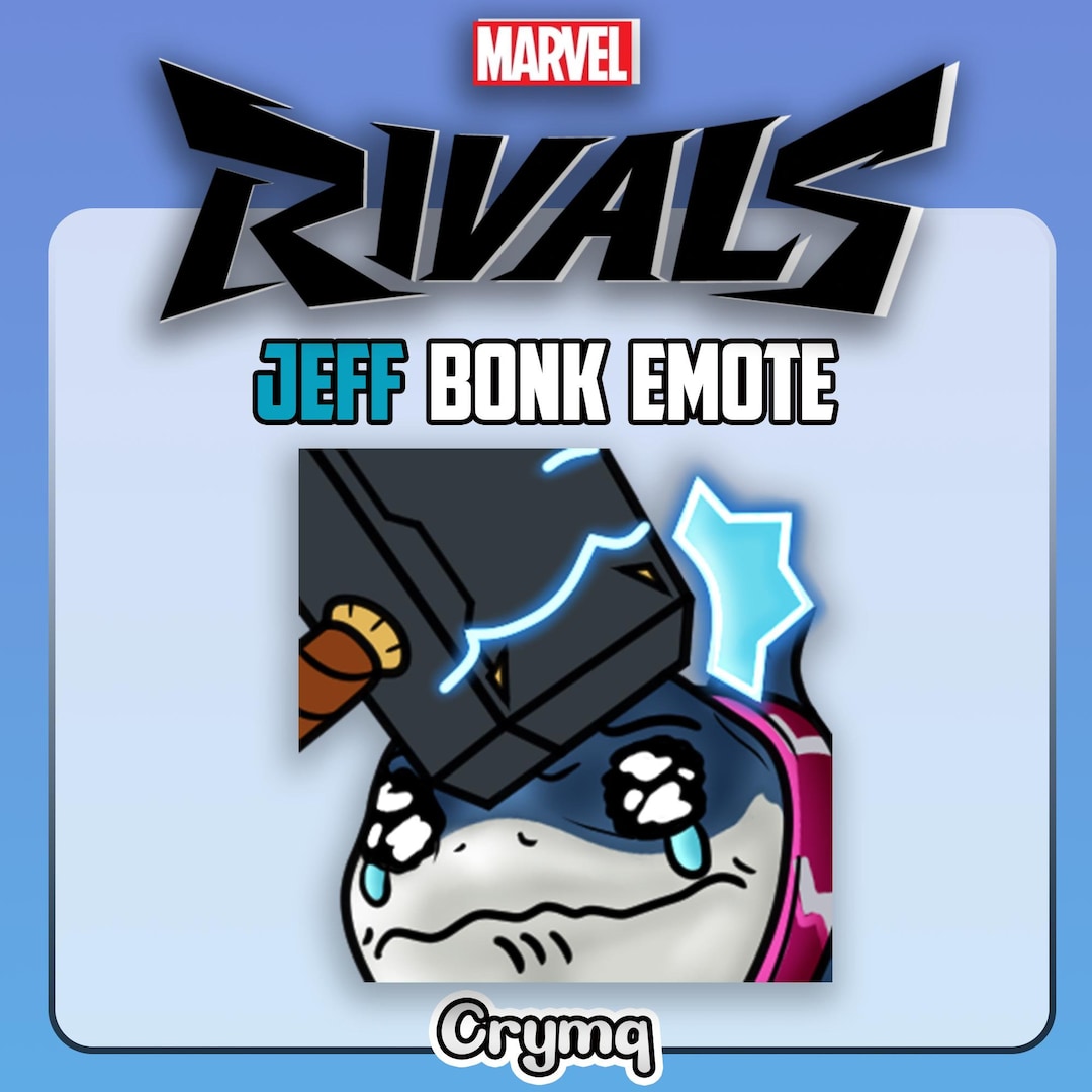 Jeff Bonk Emote Cute Marvel Rivals Emote Baby Shark Hammer Mjolnir - Etsy