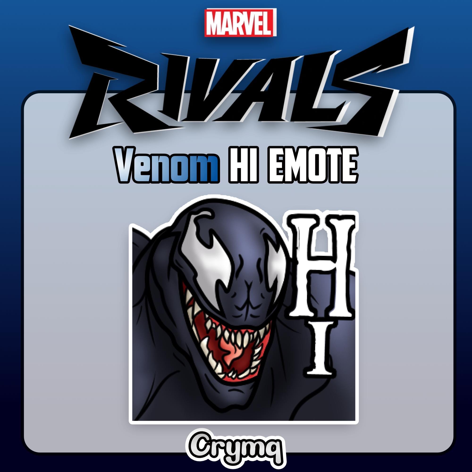 Venom Hi Hello Emote Cute Marvel Rivals Emote Jeff Venom Tank - Etsy
