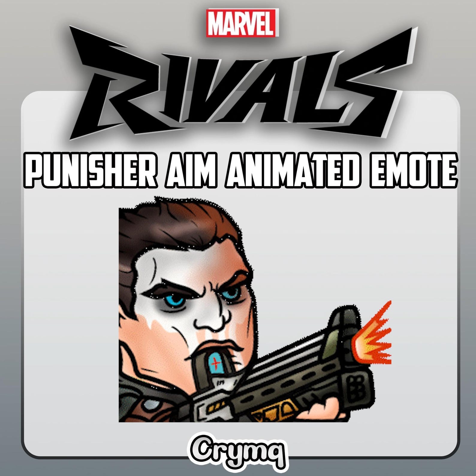 Punisher Aim Animated Emote Cute Shoot Marvel Rivals Emote Baby Shark ...