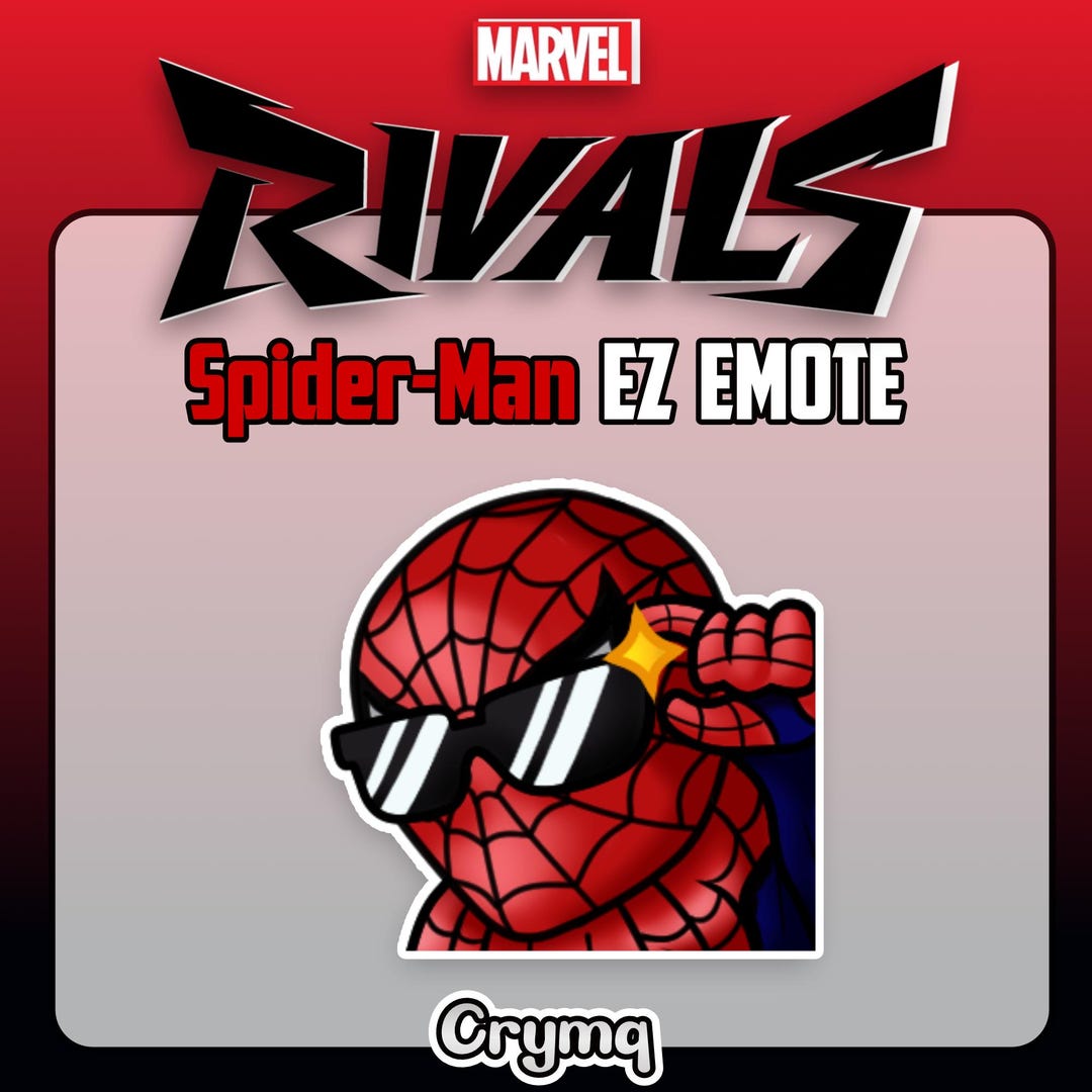 Spider-man EZ Glasses Emote Cute Marvel Rivals Emote Baby Shark Loki ...