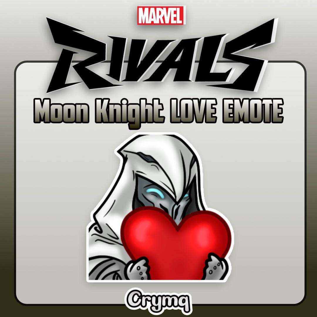 Moon Knight Love Heart Emote - Cute Marvel Rivals Emote | Jeff Loki ...