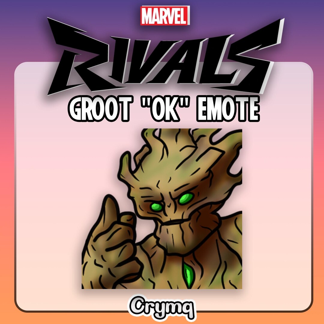 Groot Okay OK Like Emote Cute Marvel Rivals Guardians of the Galaxy ...
