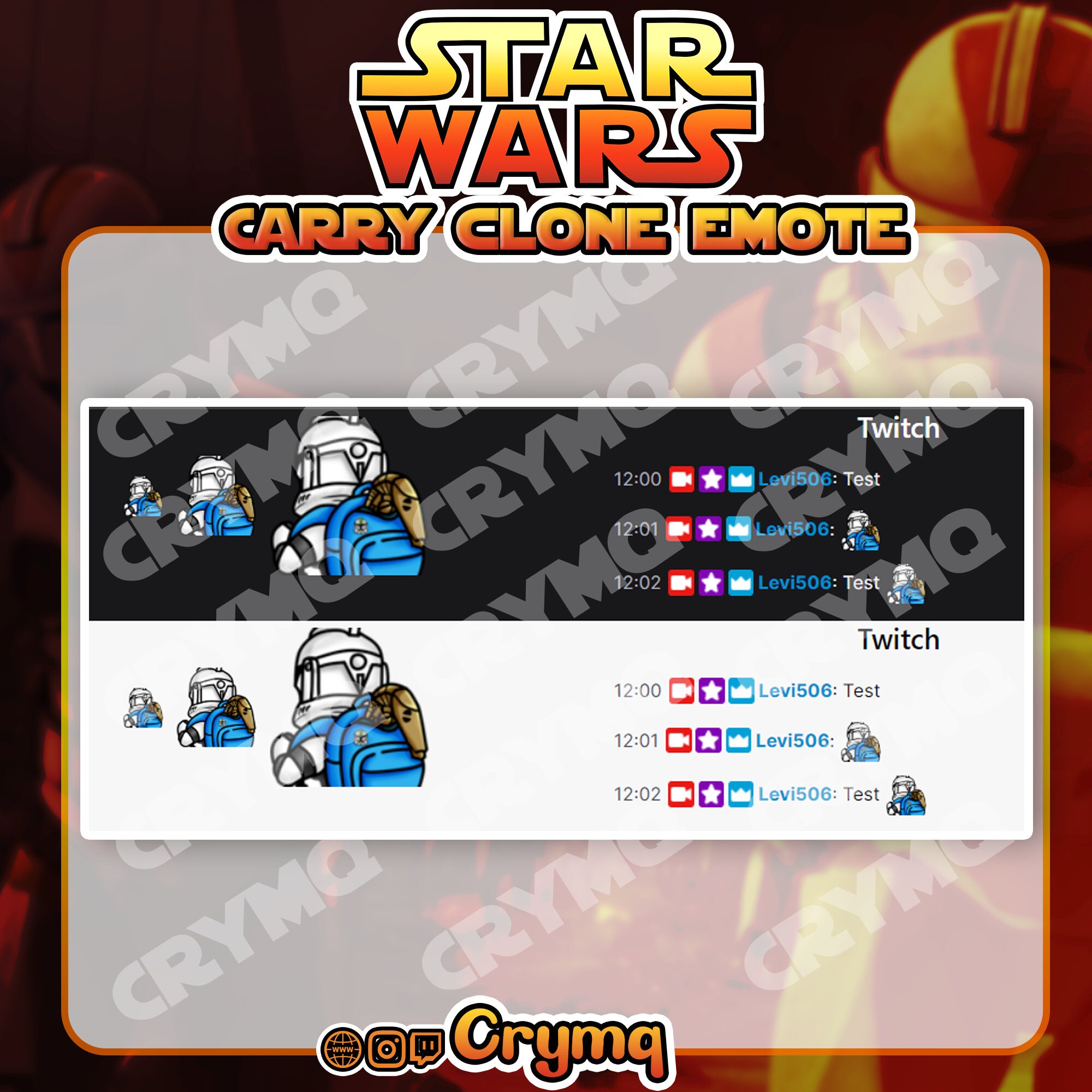 Carry Clone Emote - Cute Star Wars Clone Wars Emote - Etsy