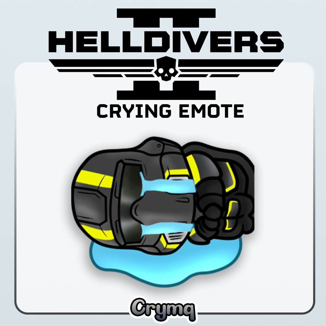 Crying Emote - Cute Helldivers 2 Emote | Crying Diver Sad Emote for ...