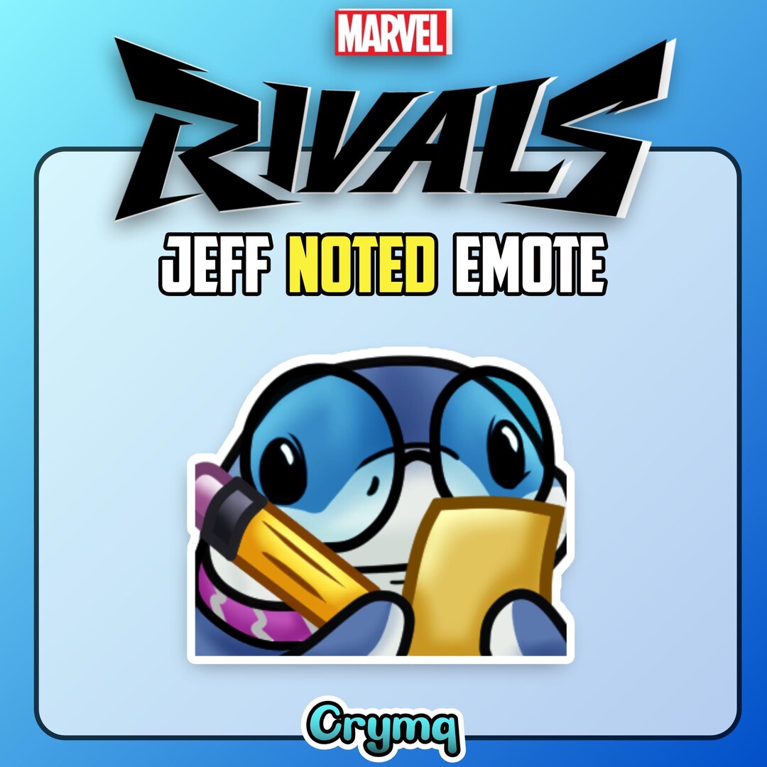 Jeff Noted G Emote - Cute Marvel Rivals Emote | Baby Shark Land Shark ...
