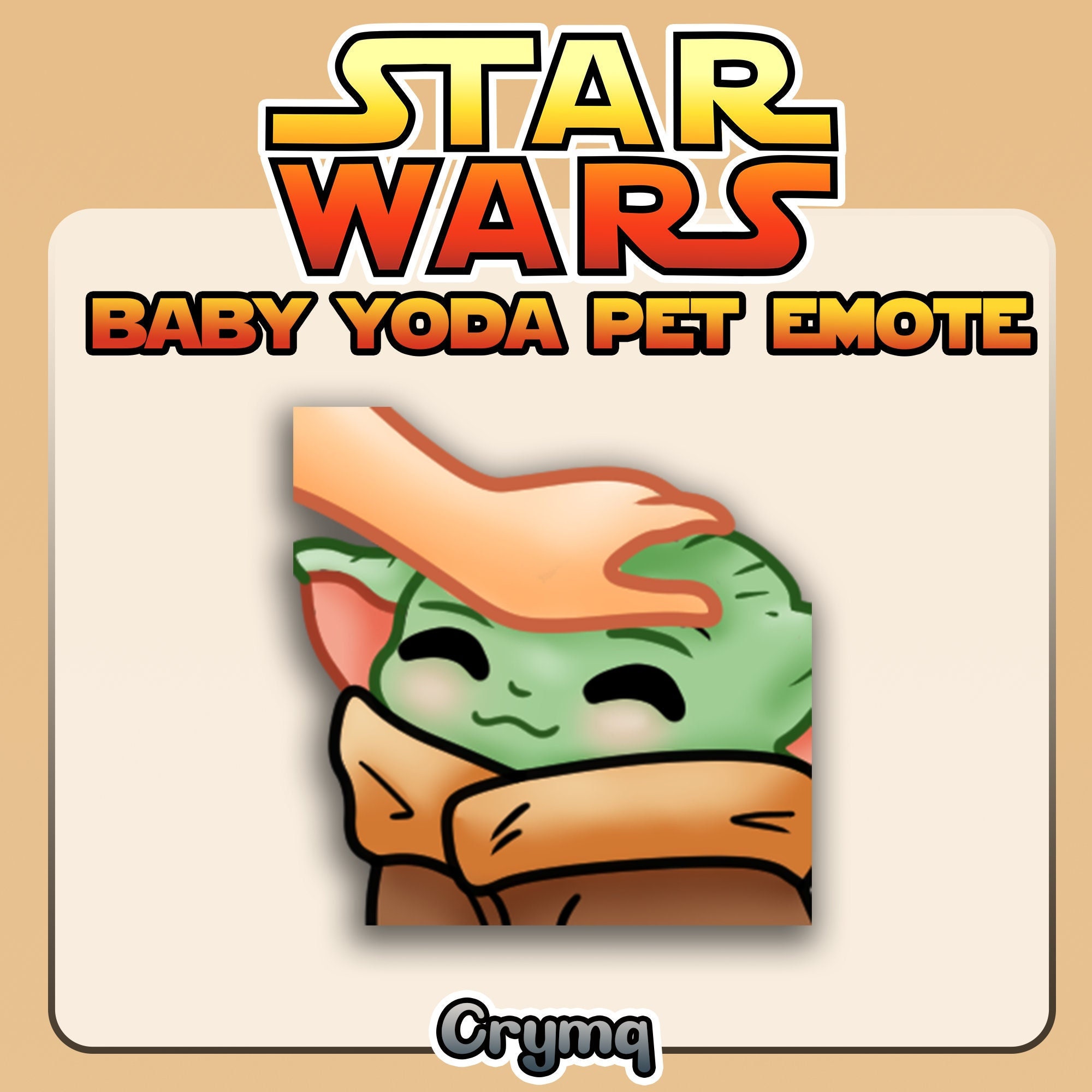 Baby Yoda Pet Emote Cute Star Wars Mandalorian Emote for Twitch and ...