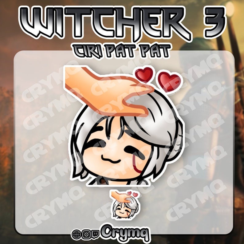 Witcher III Ciri Pat Pat Cute Twitch Emote Discord Emote Youtube Emote ...