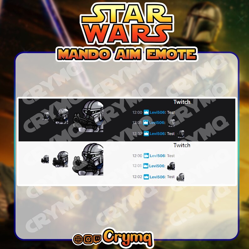 Mandalorian AIM Cute Star Wars Mandalorian Emote - Etsy