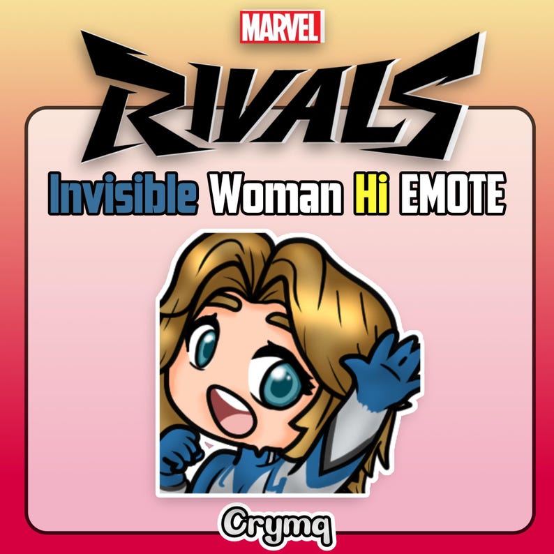 Invisible Woman Hi Emote Cute Marvel Rivals Emote Jeff Fantastic Four Dracula Mr Fantastic Hello ...
