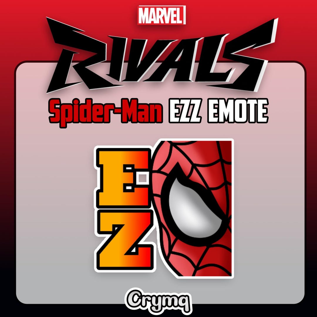 Spider-man EZ Easy EZZ Close Face Emote - Cute Marvel Rivals Emote ...