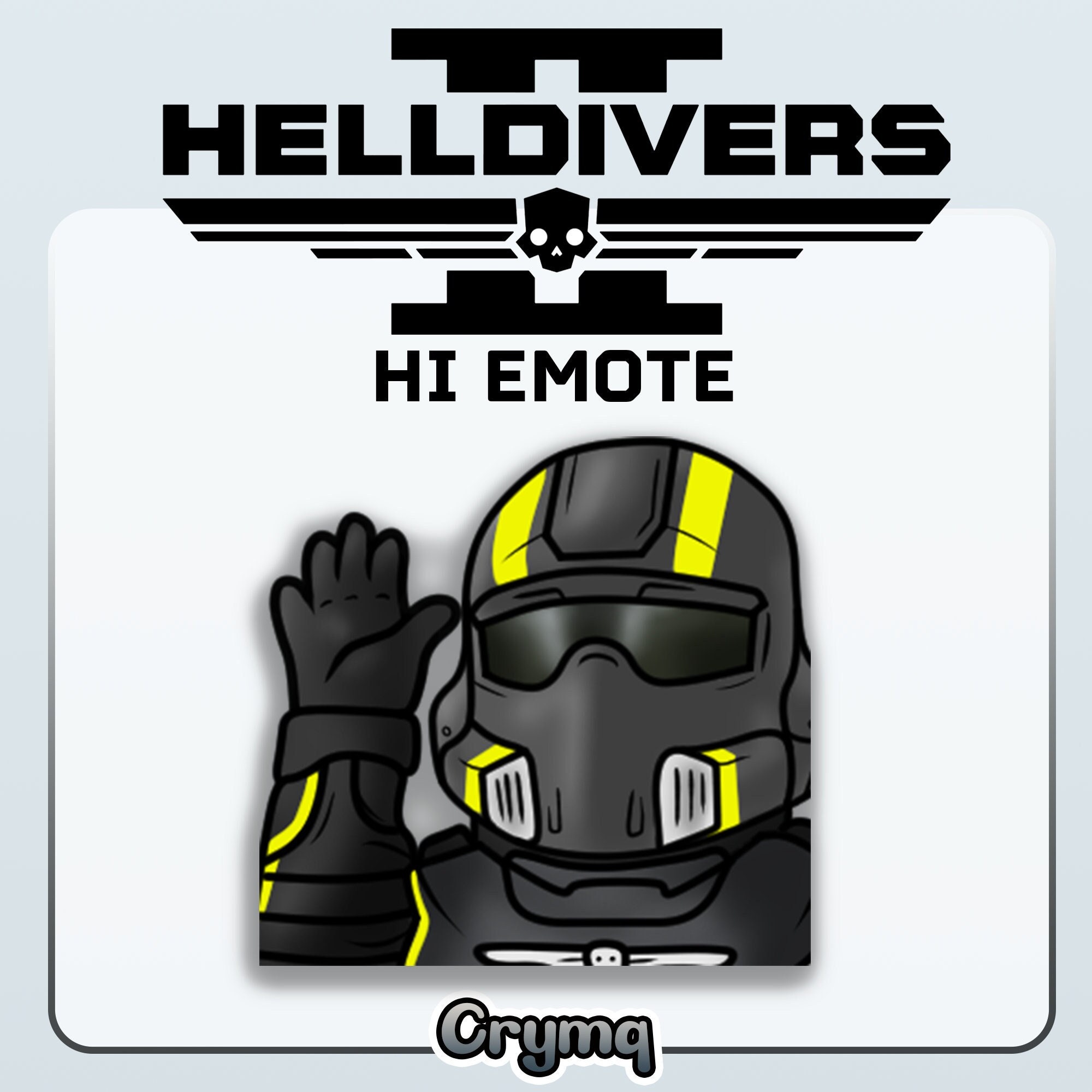 Hi/hello Emote Cute Helldivers 2 Emote Hi Democracy Emote for Twitch and Discord - Etsy