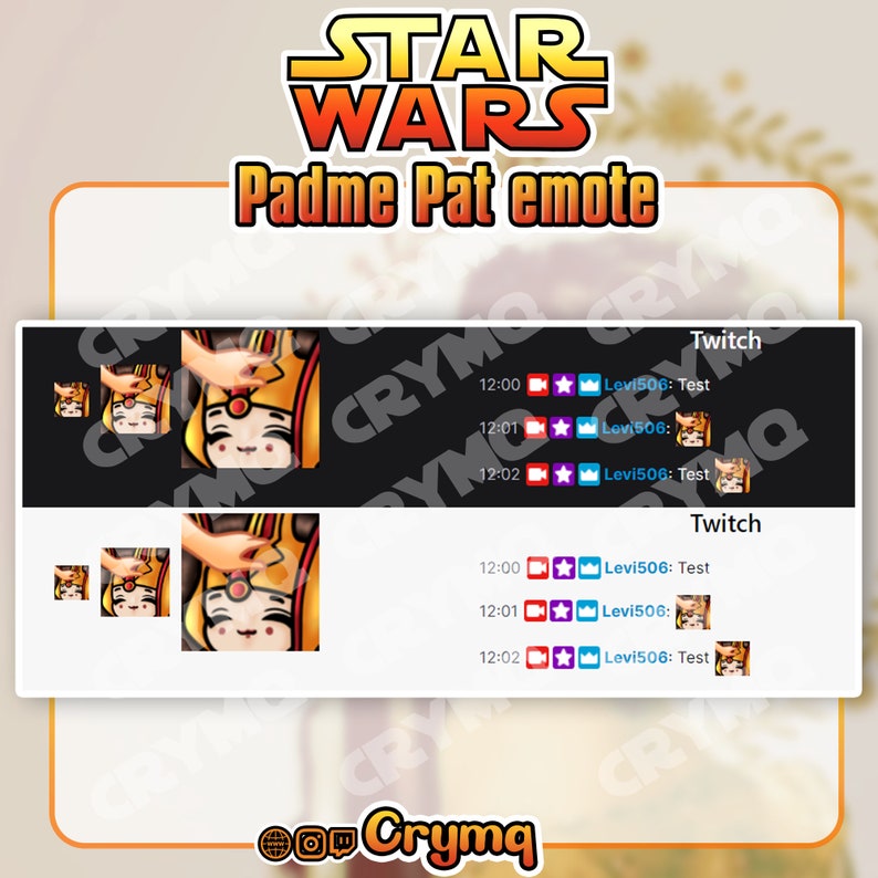Padme Pat Pat - Cute Star Wars Clone Wars Prequels Emote - Etsy