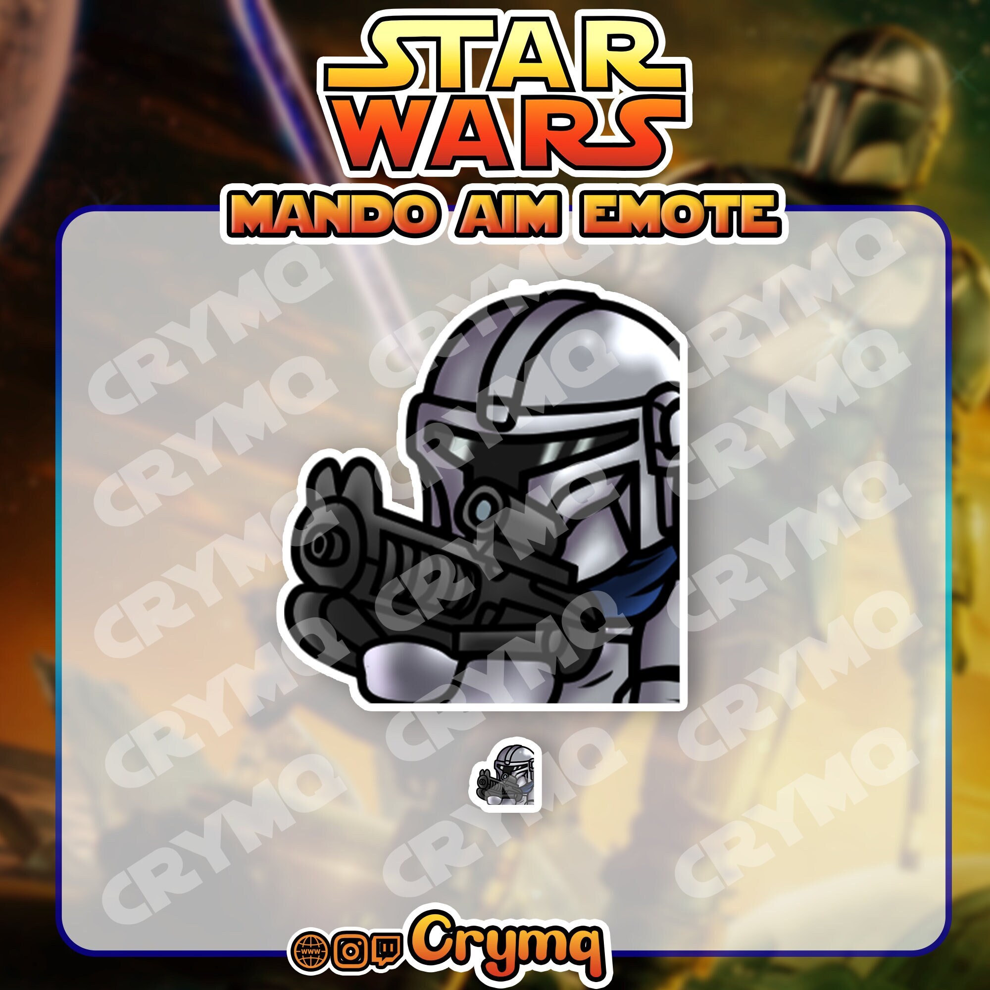 Mandalorian AIM Cute Star Wars Mandalorian Emote - Etsy