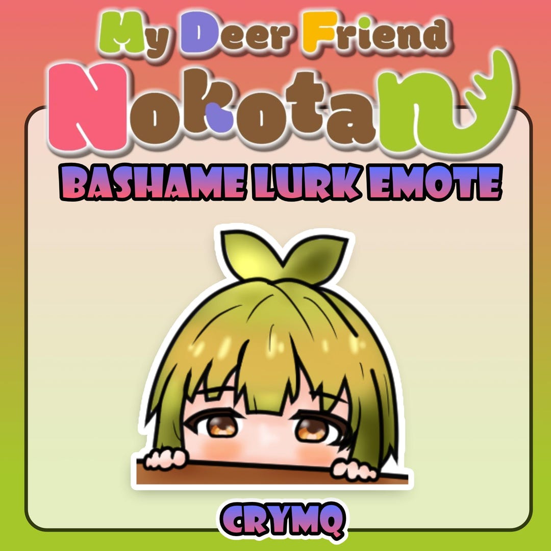 Bashame Lurking Emote - Cute Shikanoko Nokonoko Koshitantan Anime Emote ...