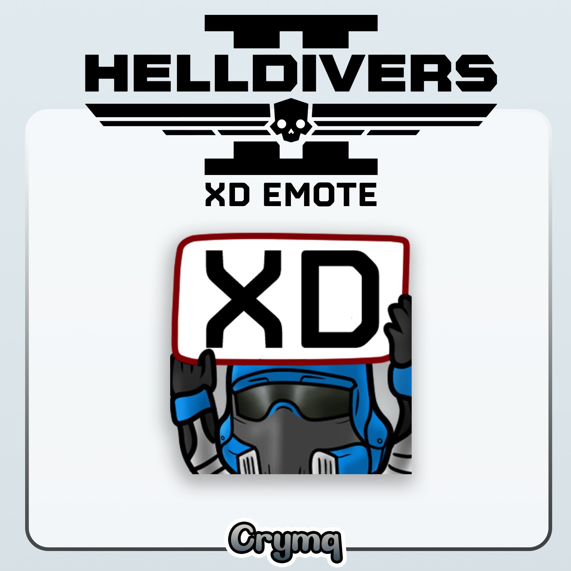 XD Emote Cute Helldivers 2 Emote XD Toxic Diver Emote for Twitch and ...