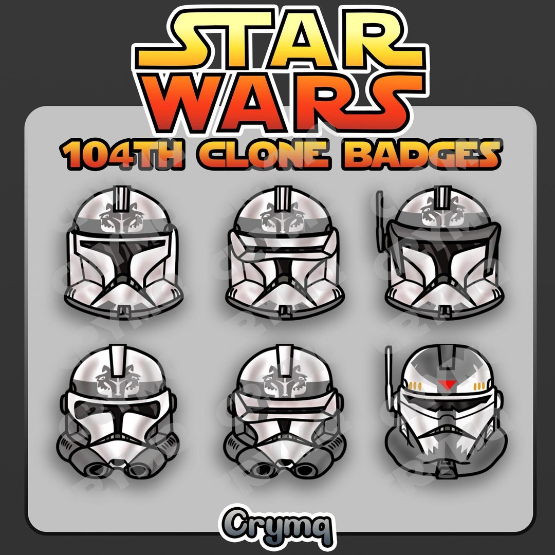 104th 6x Clone Badges Wolffe Pack - Cute Star Wars Clone Wars | Rebels ...