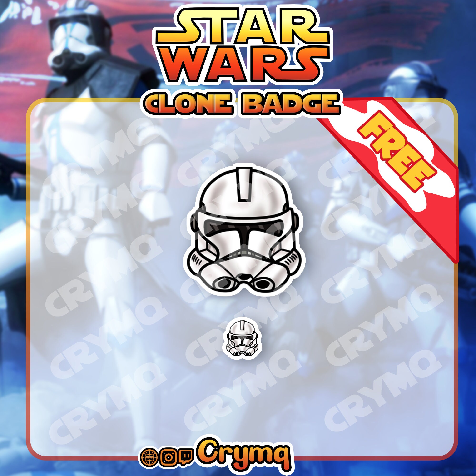 327th 6x Clones Both Phase Badges Pack FREE Badge Cute Star Wars Clone ...