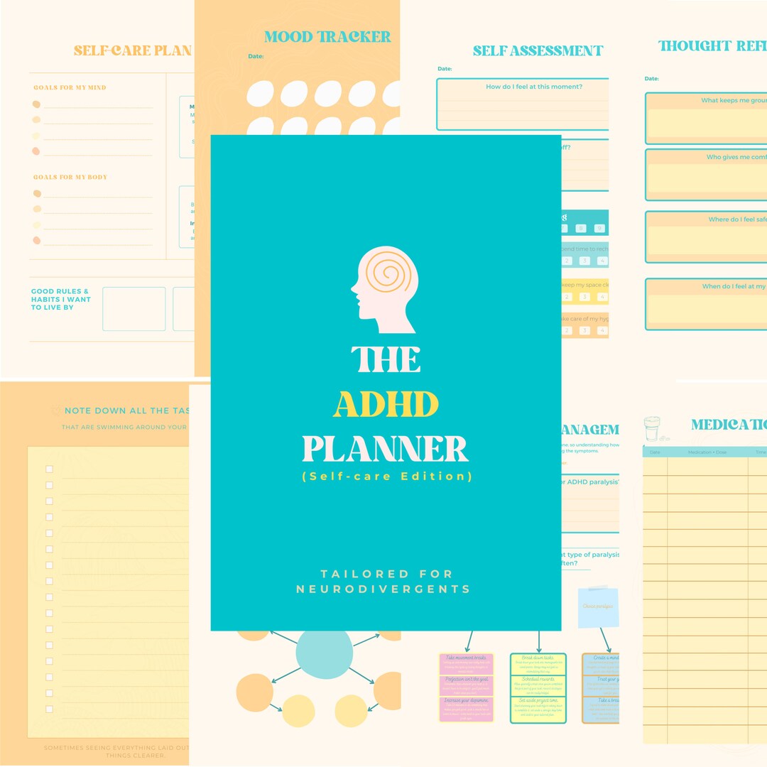 ADHD Planner Printable Goodnotes ADHD Digital Diary - Etsy
