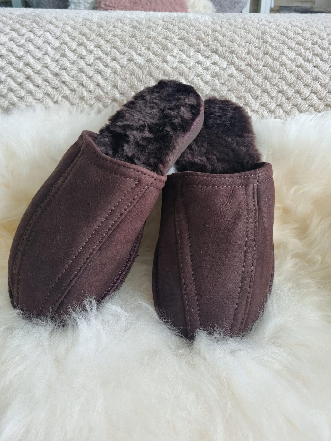 Schaap Men's Sheepskin Slippers Slip On - Etsy UK