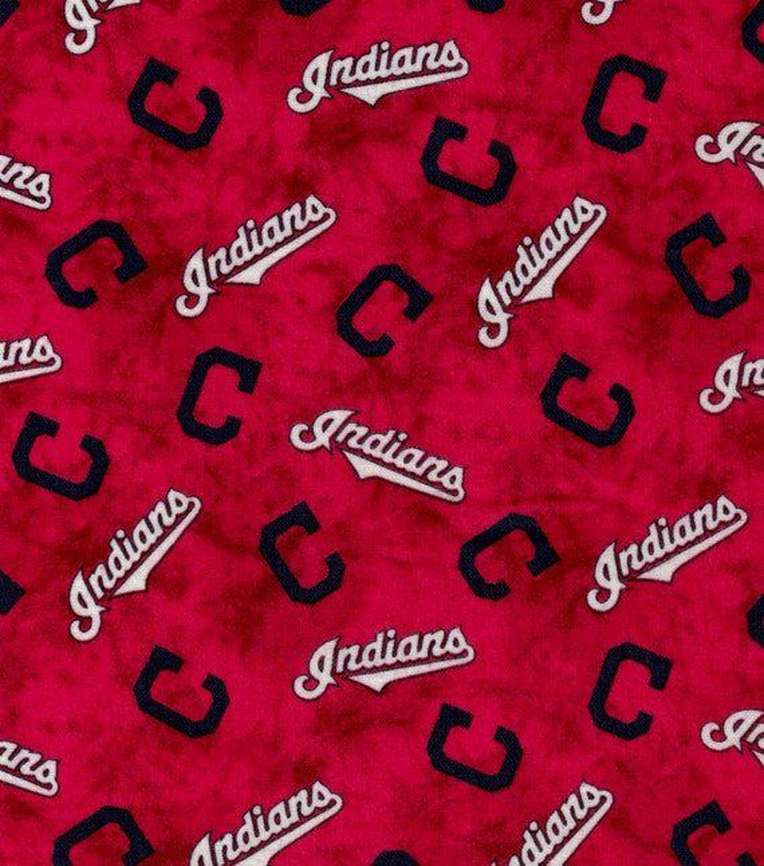 44 X 36 MLB FLANNEL Cleveland Indians RARE Licensed Fabric Sports - Etsy