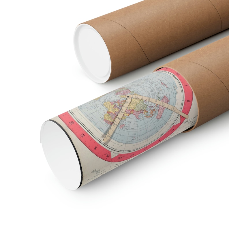 Flat Earth Map Gleason's New Standard Map of the World - Etsy