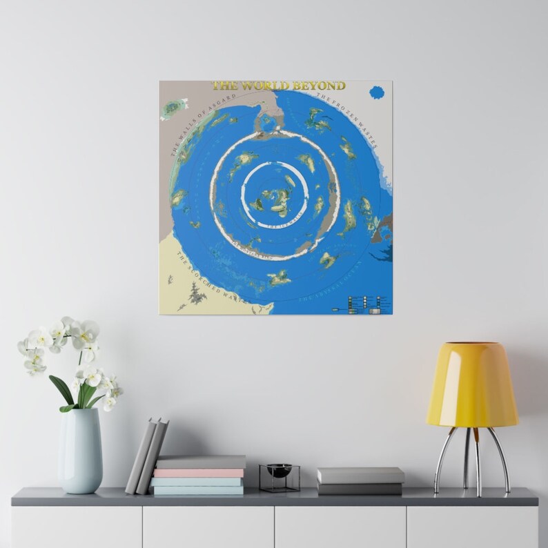 Beyond the Ice Wall Flat Earth Map Big Size High Resolution - Etsy Canada