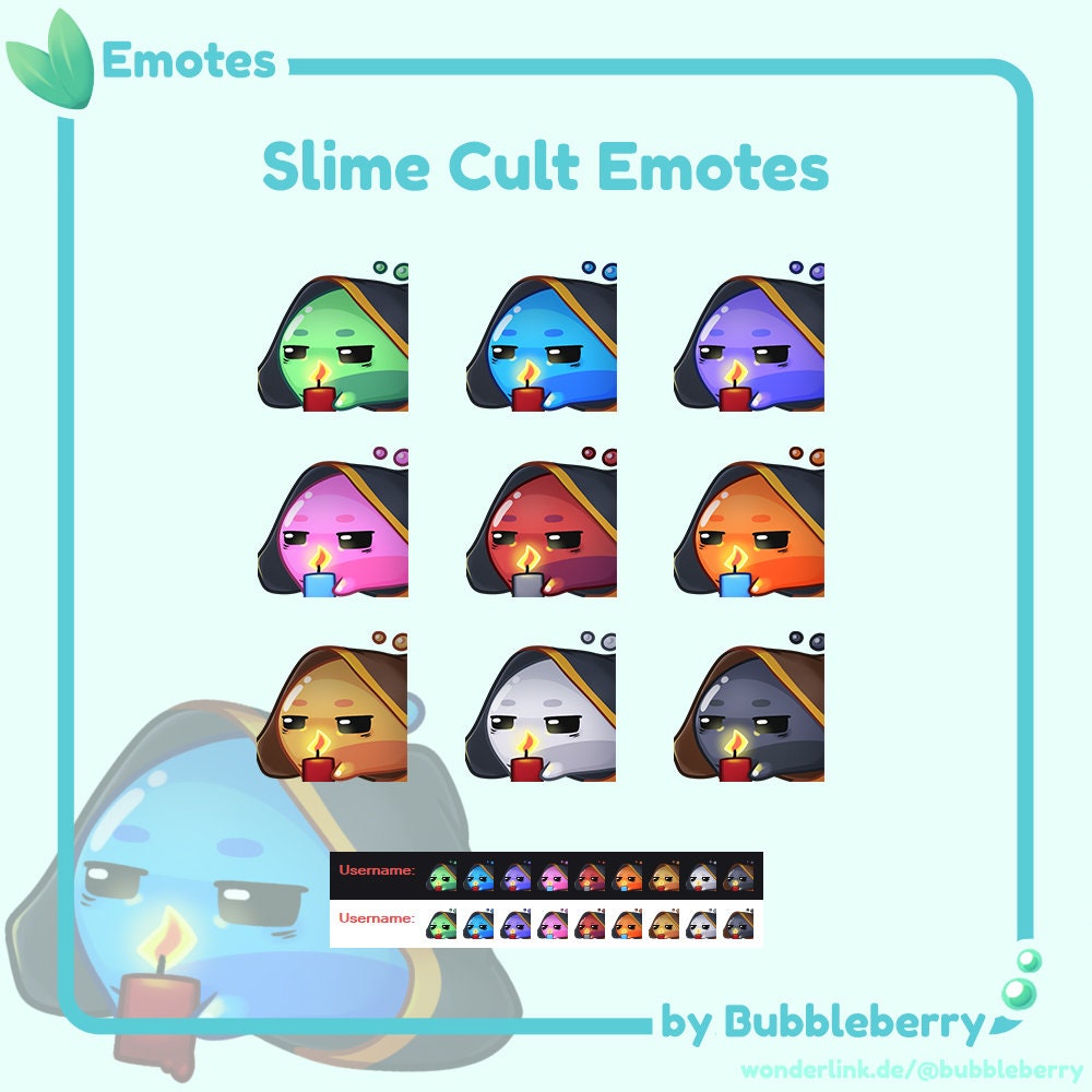 Cult Slime Emotes - Twitch and Streaming - Etsy