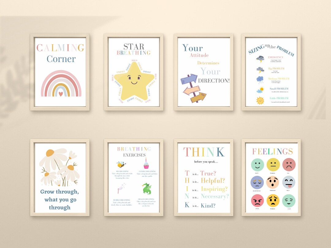 16 Digital Prints- Calming Corner-wall Prints- Digital Download ...