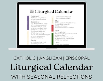 Liturgical Calendar Catholic Printable - Etsy