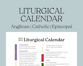 2023 Liturgical Calendar - Etsy