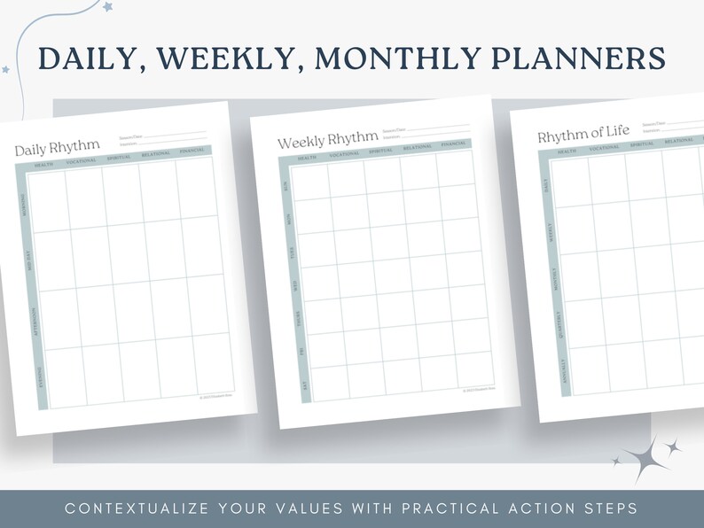 Rule of Life Journal: Rhythm Guide, Canva Template (digital Download ...
