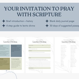 Lectio Divina Printable Journal | Lectio Divina Prayer Guide | Sacred ...
