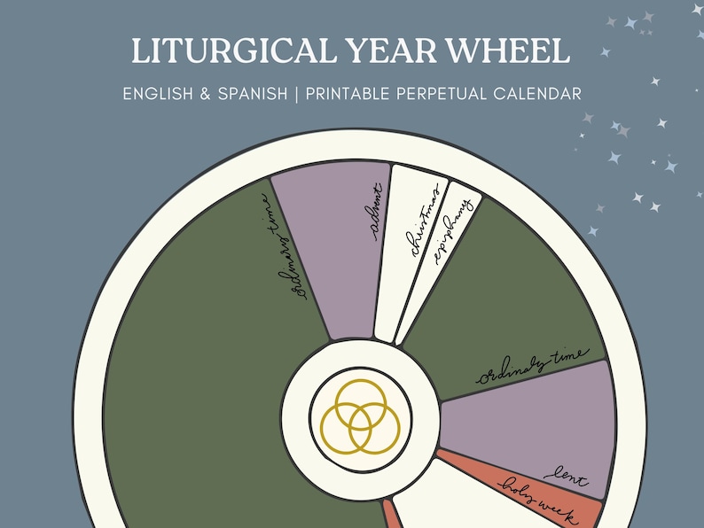 Church Calendar Wheel in Spanish and English | Christian Liturgical ...