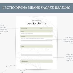 Lectio Divina Printable Journal | Lectio Divina Prayer Guide | Sacred ...