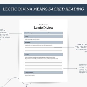 GROUP LICENSE Lectio Divina Printable Journal | Lectio Divina Prayer ...