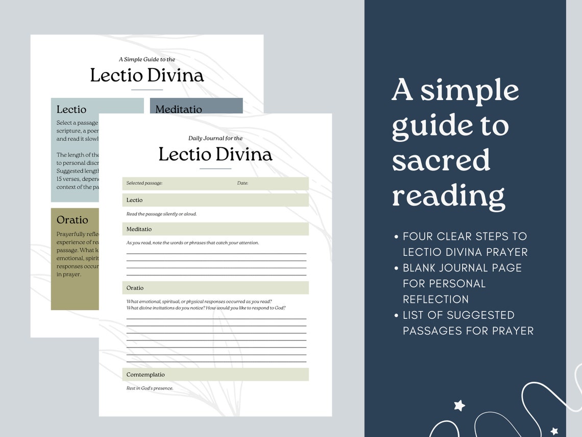 GROUP LICENSE Lectio Divina Printable Journal | Lectio Divina Prayer ...