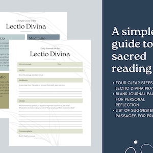 GROUP LICENSE Lectio Divina Printable Journal | Lectio Divina Prayer ...