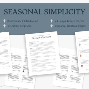 Advent Breath Prayer Cards: 24 Christian Scripture Printables (digital ...